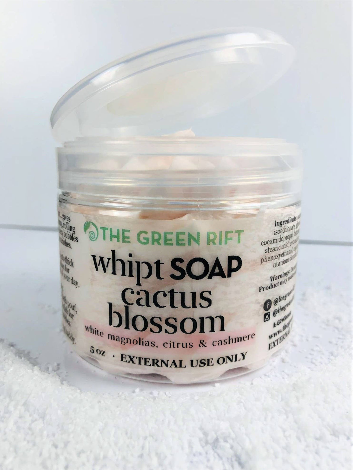 The Green Rift - Cactus Blossom Whipt Soap: 5 oz — White Rock Soap Gallery